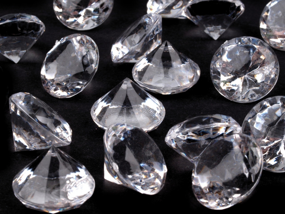 Clear Acrylic Decorative Gems Ø18 mm | STOKLASA Haberdashery