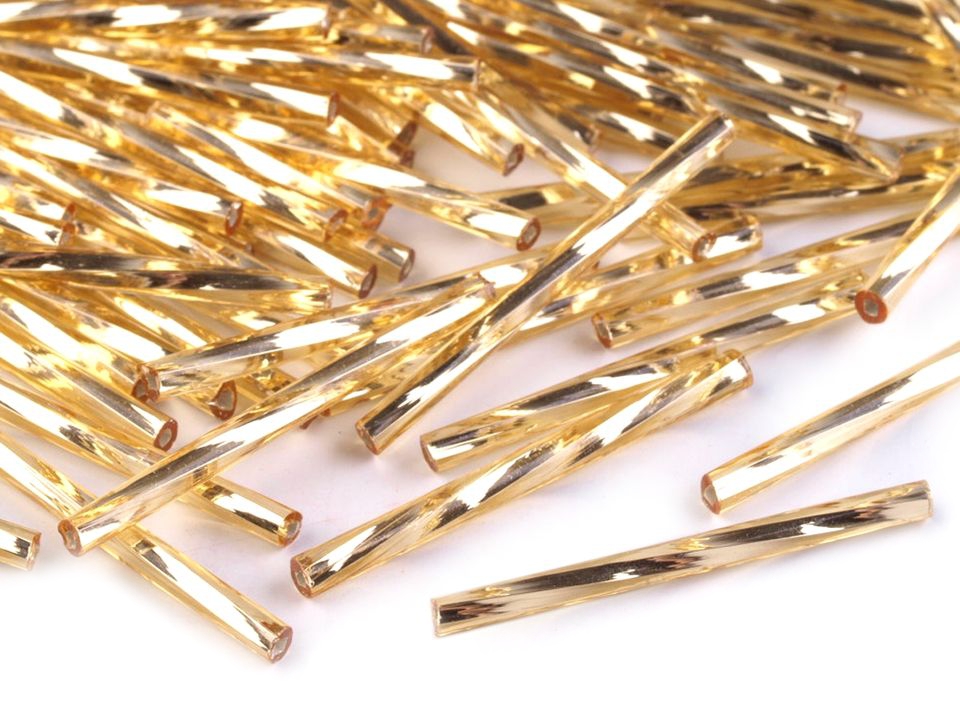 Twisted Bugle Beads Preciosa 30 mm | STOKLASA Haberdashery and Fabrics