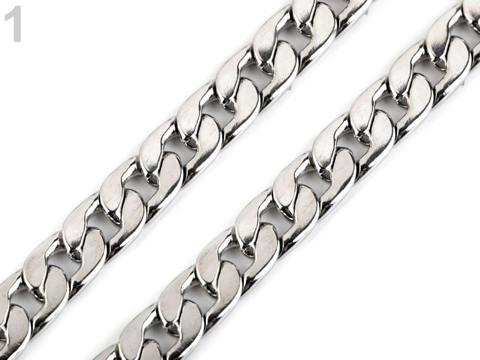 Metal Flat Curb Chain width 11 mm | STOKLASA Haberdashery